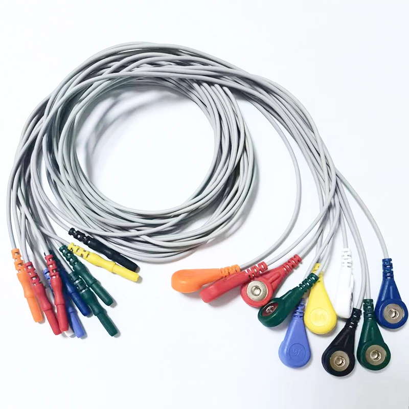 DIN1.5mm Holter ECG Cable Compatible for Biomedical 2000/3000 CONTEC ...