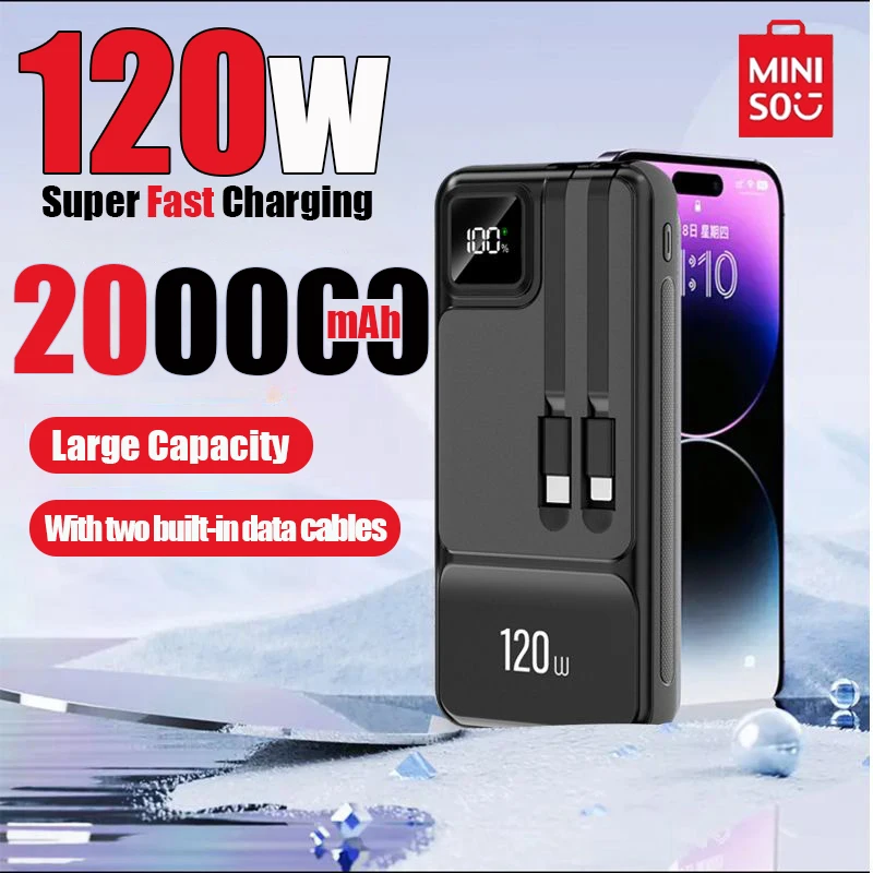 Miniso-120W-Power-Bank-200000mAh-High-Capacity-Fast-Charging-With-2 ...