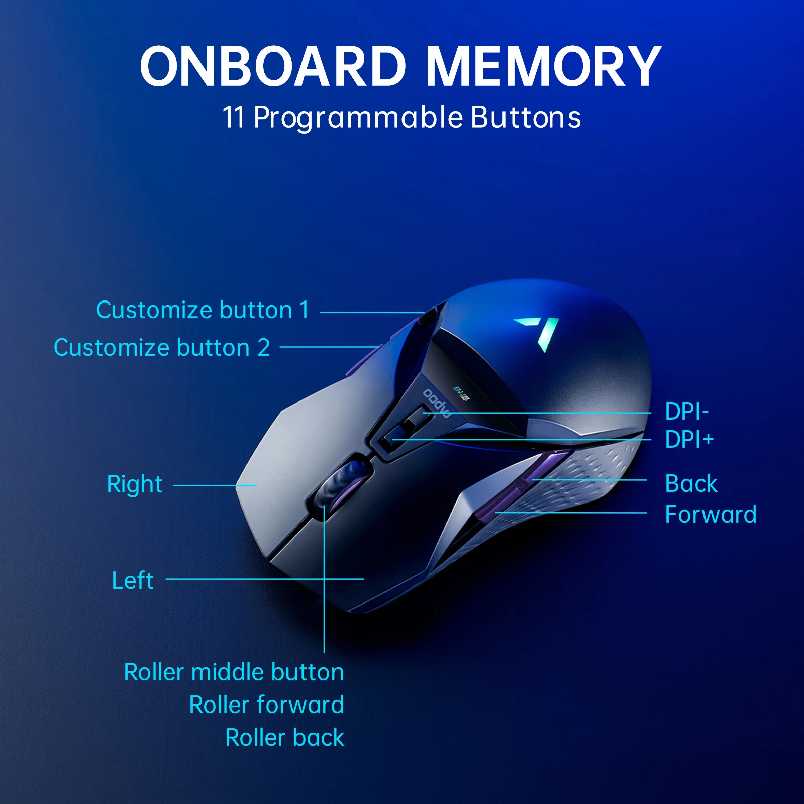 Mouse Inalámbrico Rapoo VT950 Pro Gamer 1000Hz Polling Rate | Marketmex