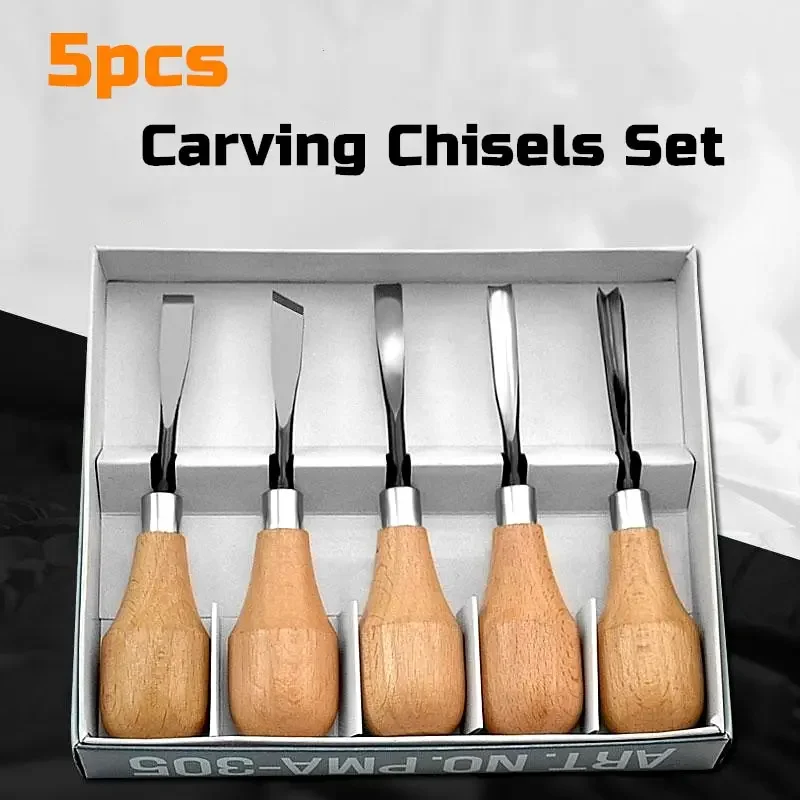 5-6Pcs-New-Professional-Wood-Carving-Hand-Chisels-Tools-Set-Woodworking ...