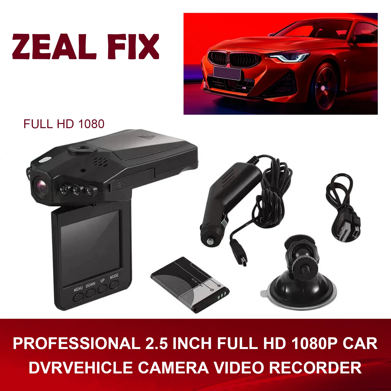 ZEAL-fix-Professional-Universal-2-5-Inch-Full-HD-1080P-Car-DVR-Vehicle ...