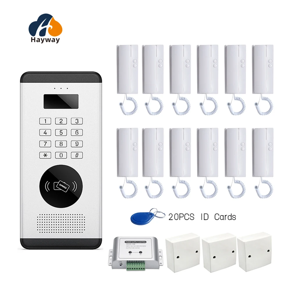 Apartamento Áudio Intercom campainha porta telefone, 2 fios, não visual ...