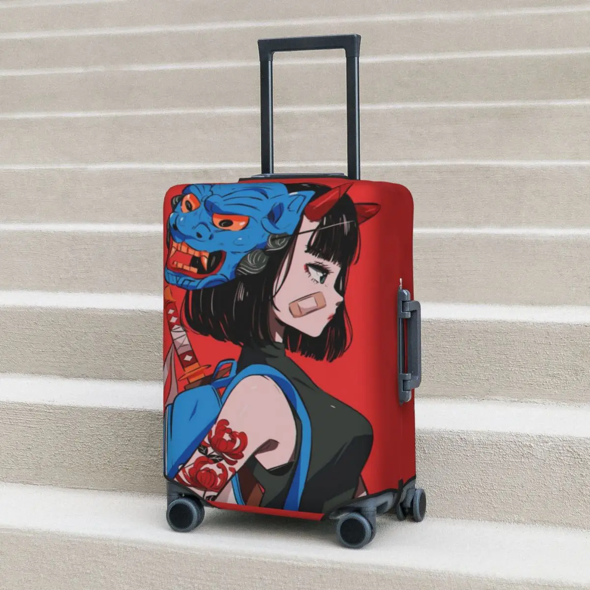 Anime Girl Suitcase Cover Japan Yakuza Practical Travel Protection ...