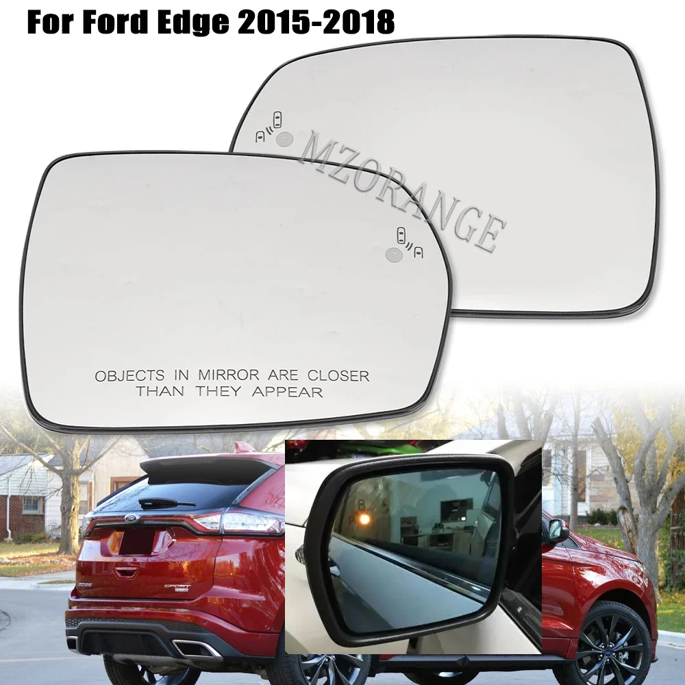 Heated-Rearview-Mirror-Glass-for-Ford-Edge-2015-2016-2017-2018-with ...