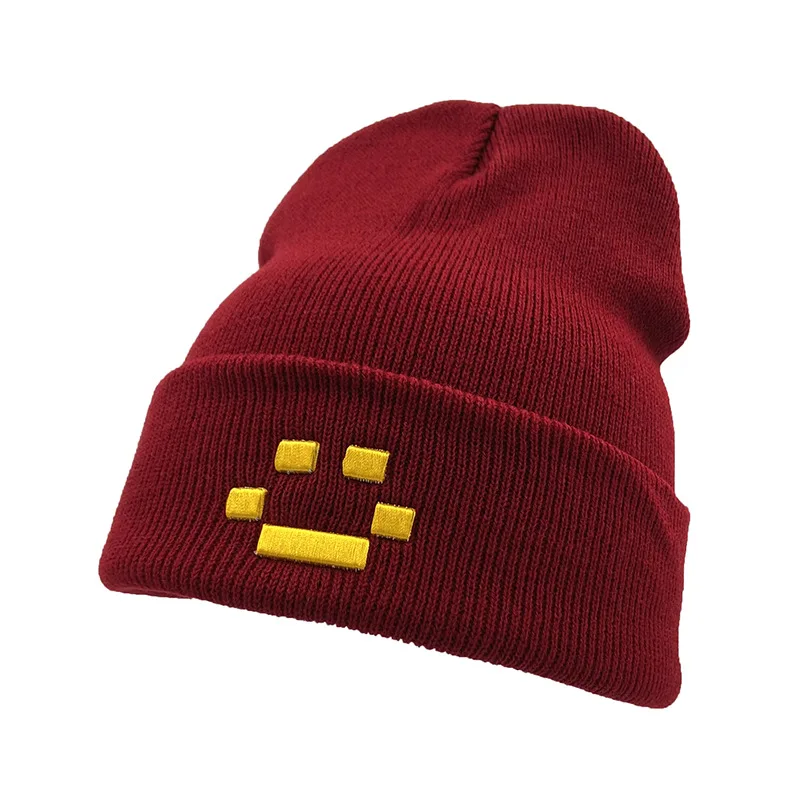 Men Knitted Skullies Winter Beanies Hat For Women Double Layer Warm ...