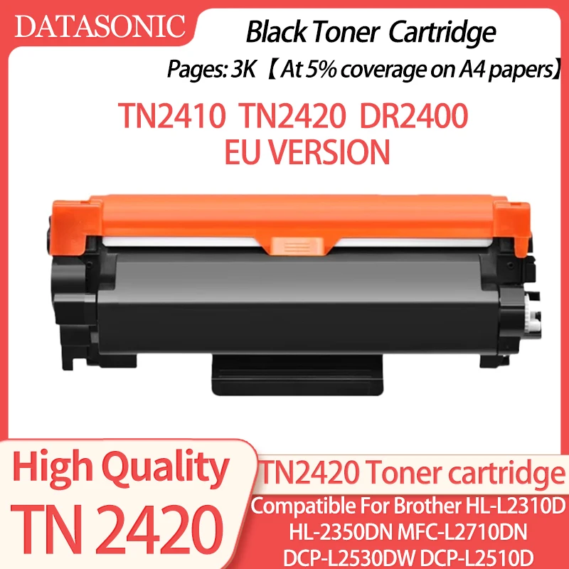 EU TN2410 TN2420 Toner Cartridge For Brother DCP-L2510D L2530DW L2550DN ...