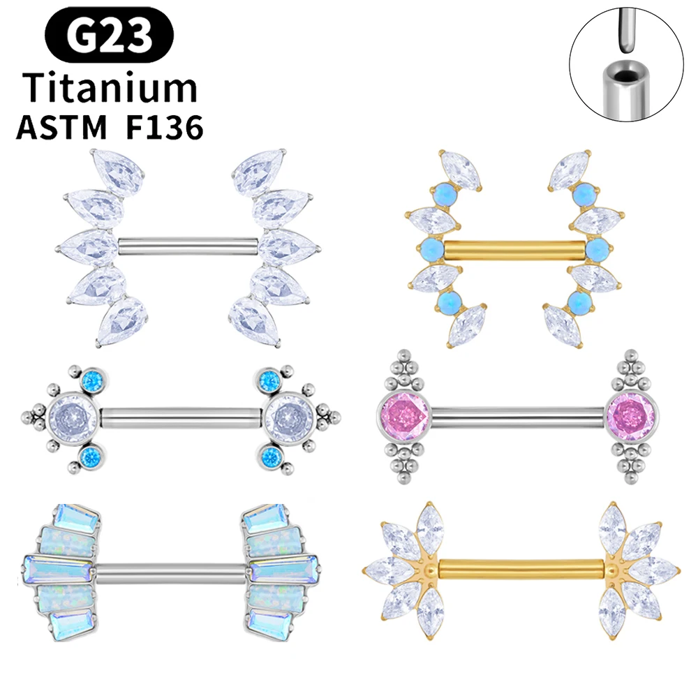 G23-Titanium-Nipple-Ring-Piercing-Barbell-14G-Pin-Style-Zircon-Opal ...