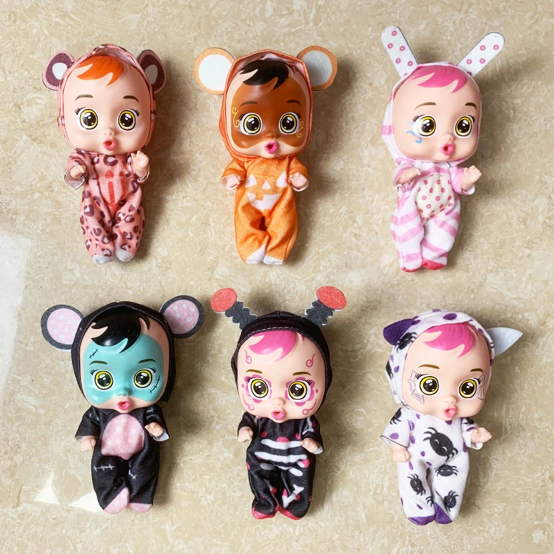 1PC 6 inch Cry Tears Doll Toy 3D Simulation Baby Crying Doll Creative ...