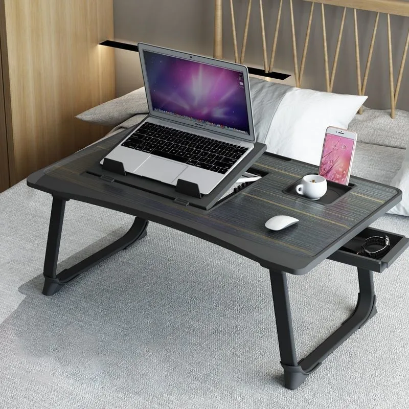 Student Foldable Bookshelf Reading Table Creative Home Computer Table ...