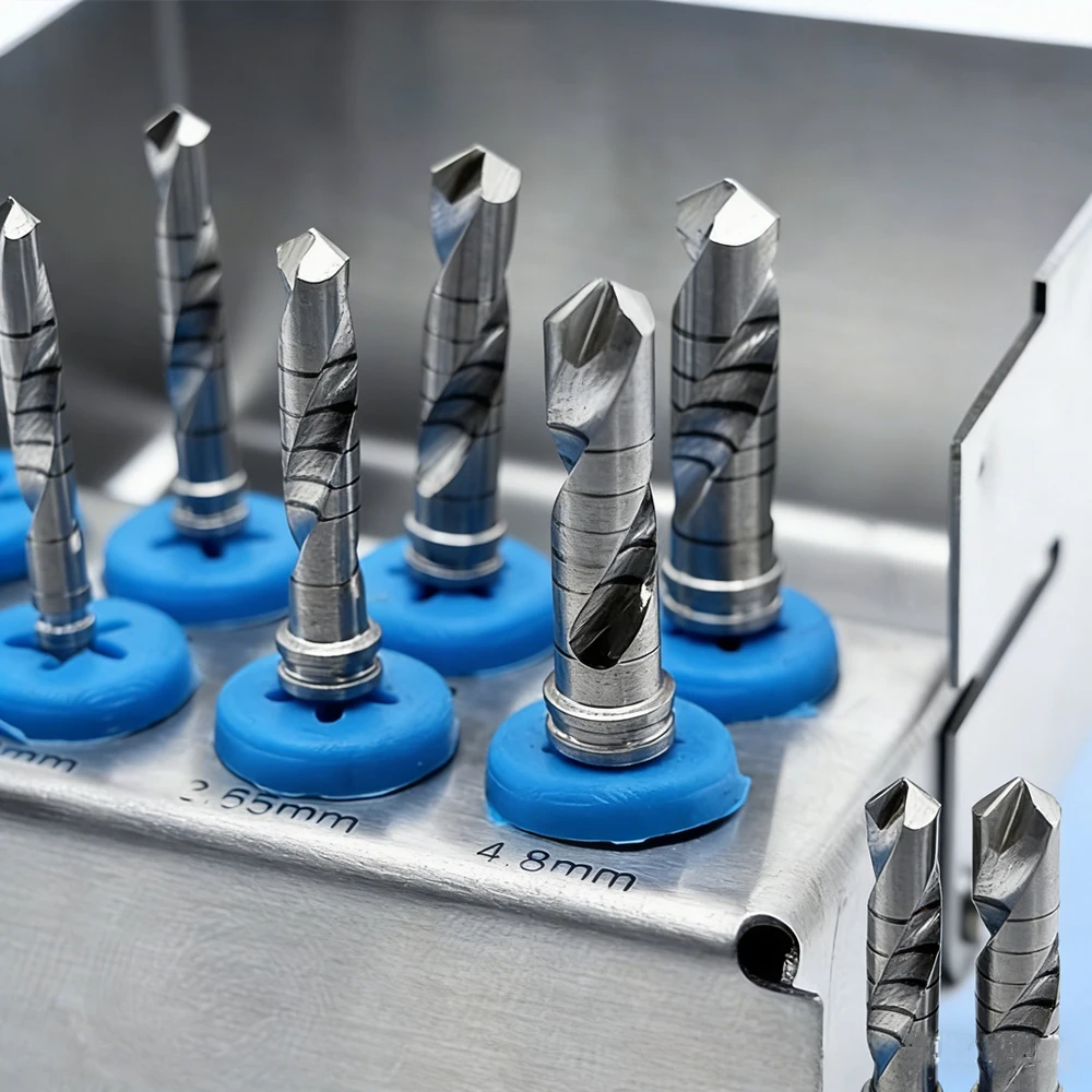 8P Dental Implant Drills Kit with Lance Pilot Burs for Sinus Lift Bone ...