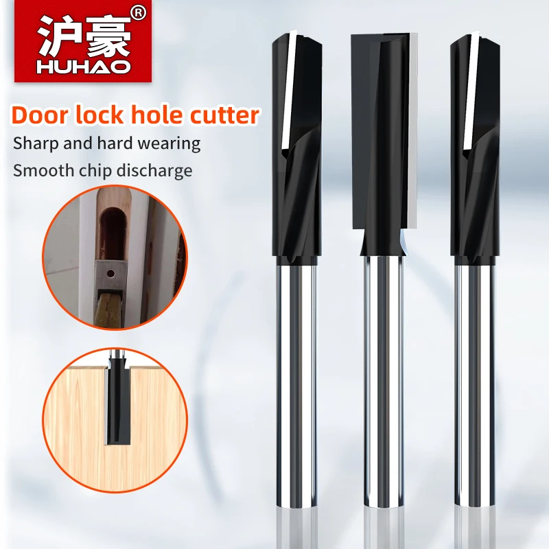 HUHAO-Door-Lock-Hole-12-7mm-Shank-Router-Bits-Wood-Lengthened-Cleaning ...
