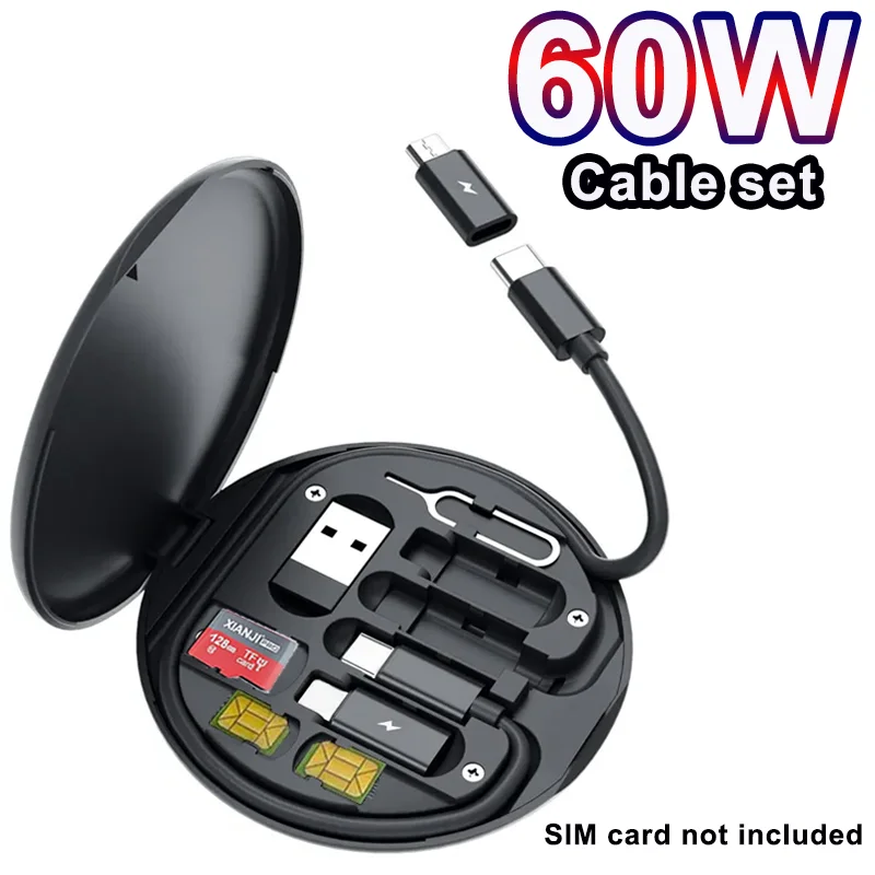 Multifunction-60W-Type-C-To-Micro-USB-To-L-Fast-Charging-Adapter-Data ...