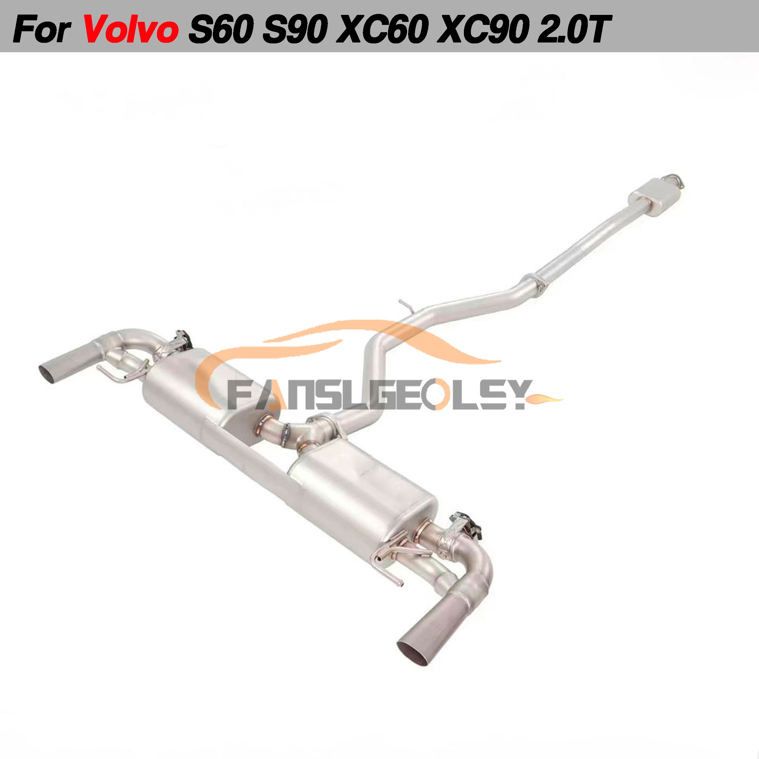 For-VW-Volvo-S60-S90-XC60-XC90-Steel-Catback-Performance-Exhaust-System ...