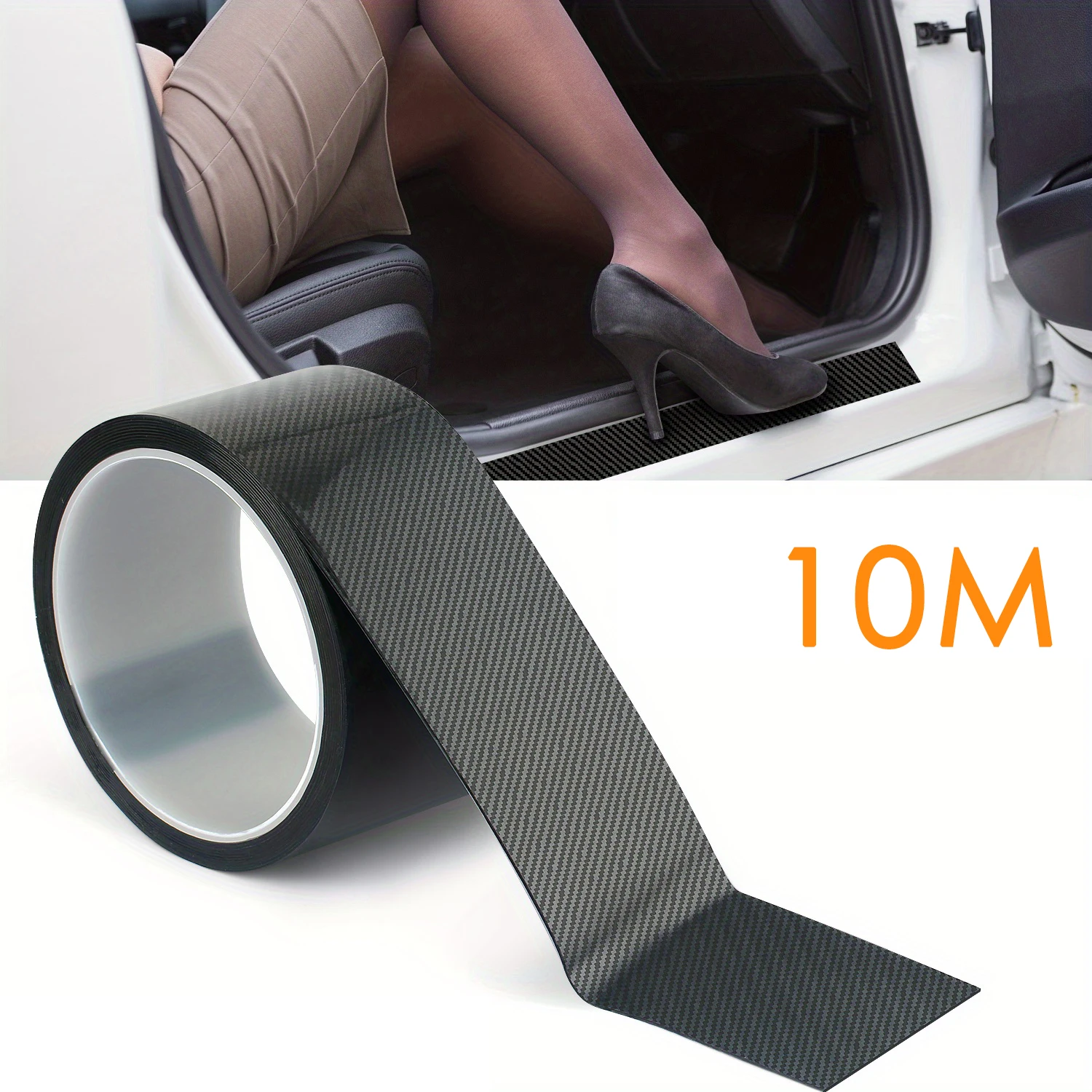 1-10m Nano Carbon Fiber Car 3D Wrap Tape Sticker Door Mirror Paste ...