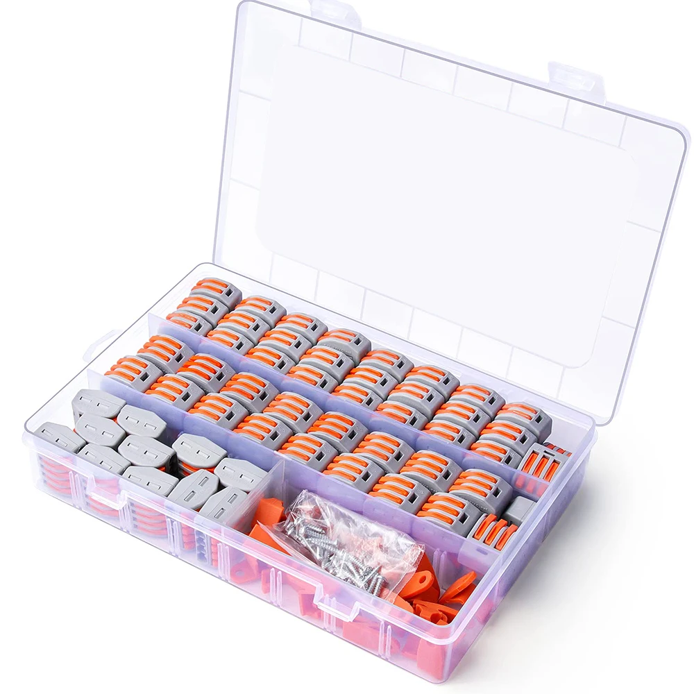 130PCS-compact-wire-connector-kit-lever-type-wire-nut-connector-20 ...