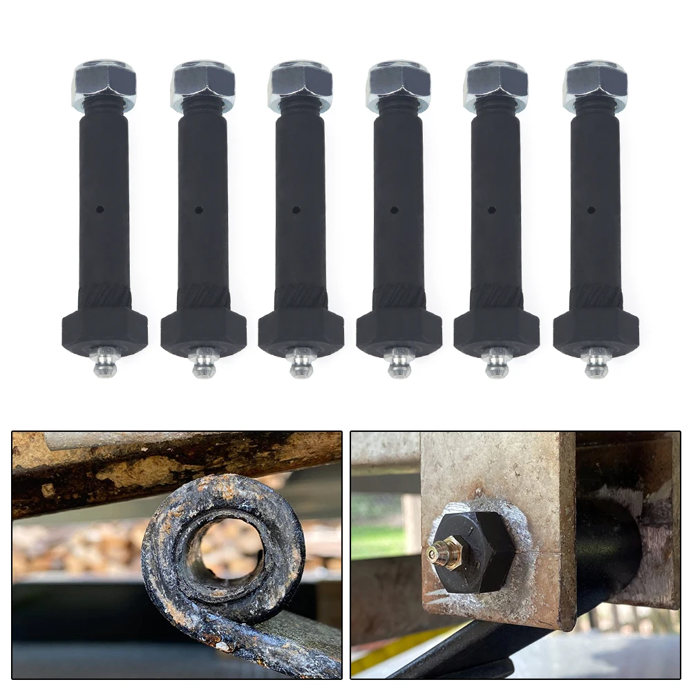 6Pcs-set-Trailer-Axle-Spring-Shackle-Grease-Type-Eye-Wet-Bolt-9-16-x-3 ...