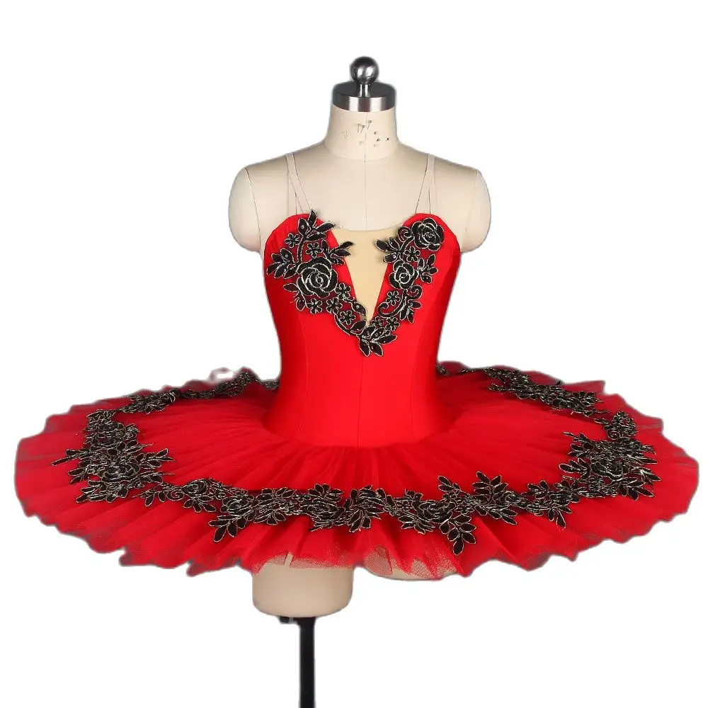 Red Spandex Bodice Tutu Pre professional Ballet Tutu For Competition Or ...