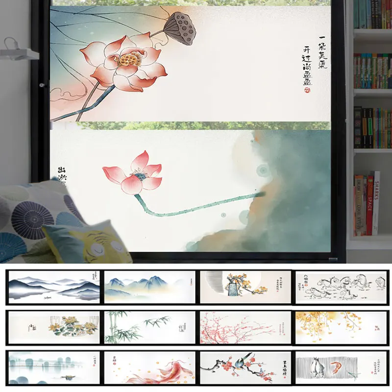 Chinese-Style-Privacy-Window-Films-Antique-Chinese-Ink-Painting ...