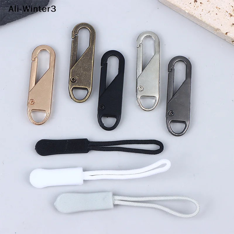 5/10/20Pcs Replacement Zipper Pulls Cord Extender/Zip Metal Pull For ...