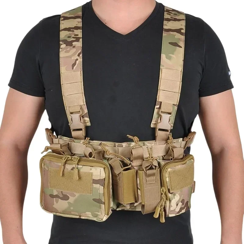Molle-System-Chest-Rig-Tactical-Vest-CS-Match-Gear-Pack-Magazine-Pouch ...