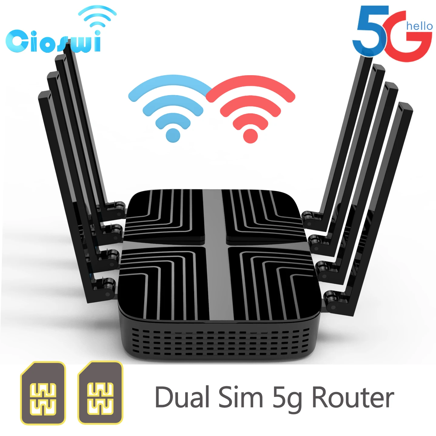 Cioswi-5G-Router-Dual-SIM-DDR4-1GB-3000Mbps-WIFI6-USB3-0-4-LAN-8 ...