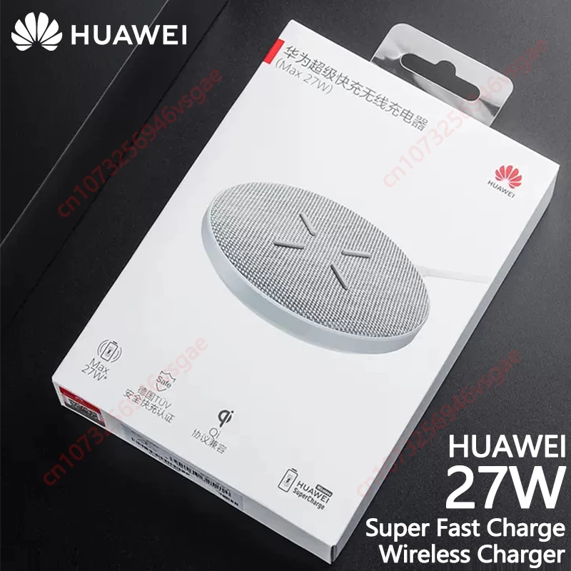 HUAWEI-cargador inalámbrico CP61 SuperCharge 27W Max Qi, Cargador rápido para iPhone, Samsung ...