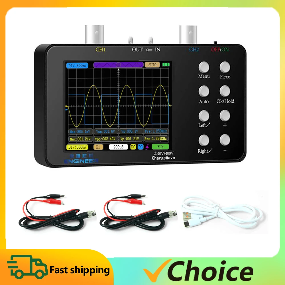 Dual-channel-Digital-Oscilloscope-10M-Analogue-Bandwidth-50M-Sampling ...