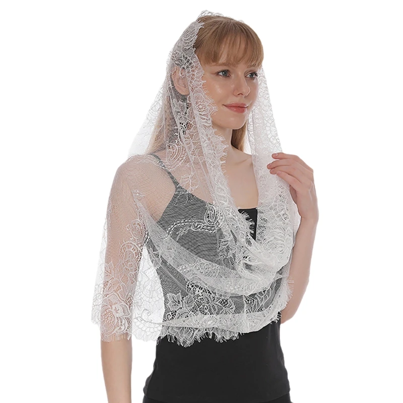 Chapel Veil Catholic Mass Lace Head Scarf For Church Spanish ...