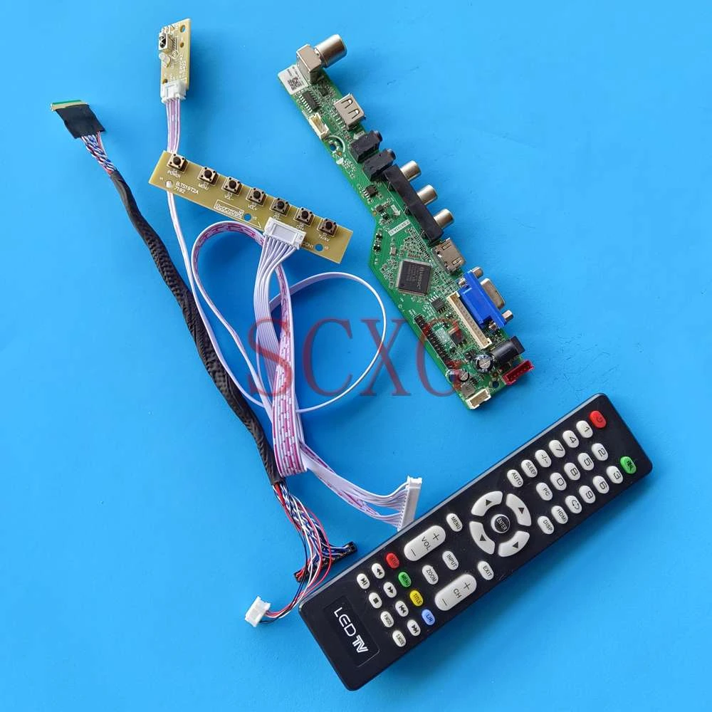 Fit B140xw01 V8 40 Pin Lvds 14" 1366 768 Hdmi-compatible Vga Av Usb Display Analog Tv Signal Led ...