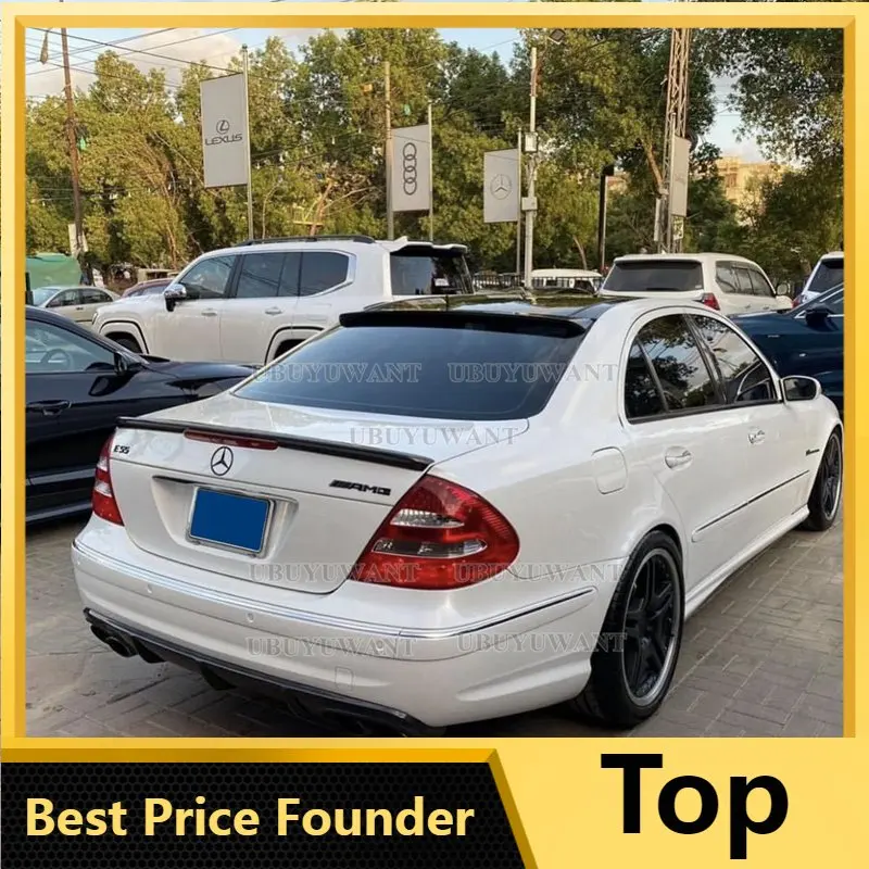 For W211 Spoiler 2002 2009 Mercedes Benz W211 E class E200 E260 Spoiler ABS Plastic Material Car ...