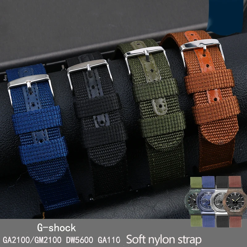 Nylon strap For Casio GShock GM2100 GA2100 GA2110 DW5600 GW-5000 5035 ...
