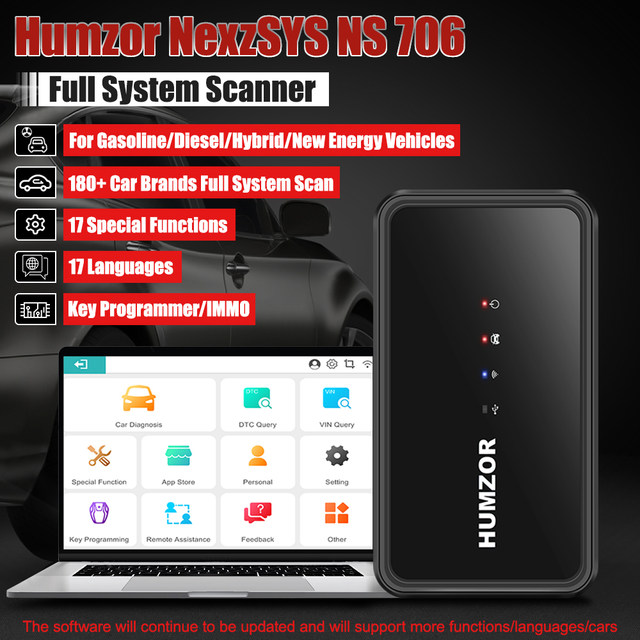 자동차 진단 스캐너 Humzor NexzSYS NS706 전체 시스템 OBD2 진단 도구