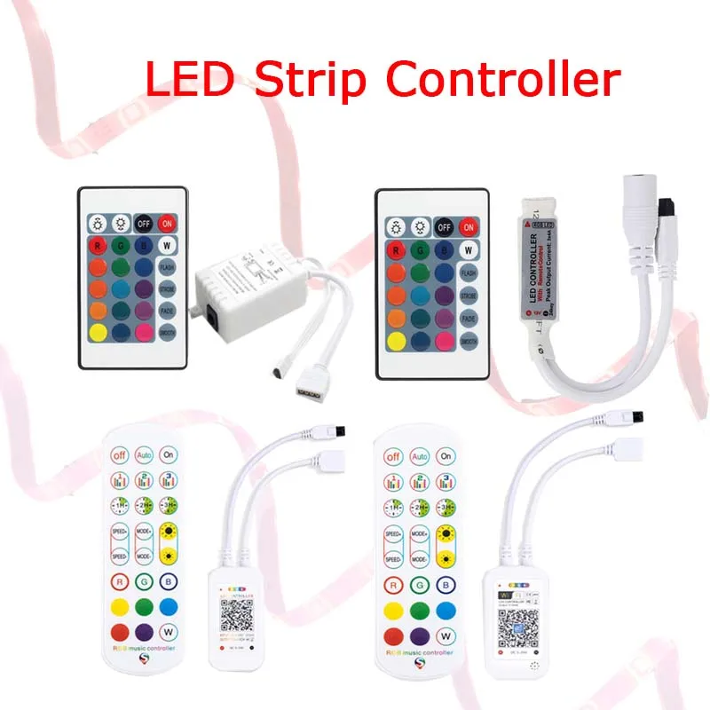 DC-12V-LED-Controller-24keys-IR-Blutooth-WiFi-Control-SMD-2835-5050-RGB ...