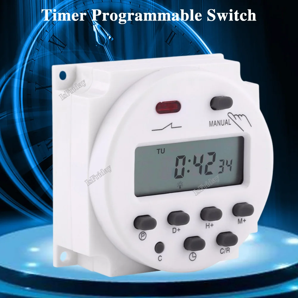 Minuterie-Programmable-Hebdomadaire-LCD-220V-110V-24V-12V-16A-7-Jours-Contr-les-Numpopularit ...