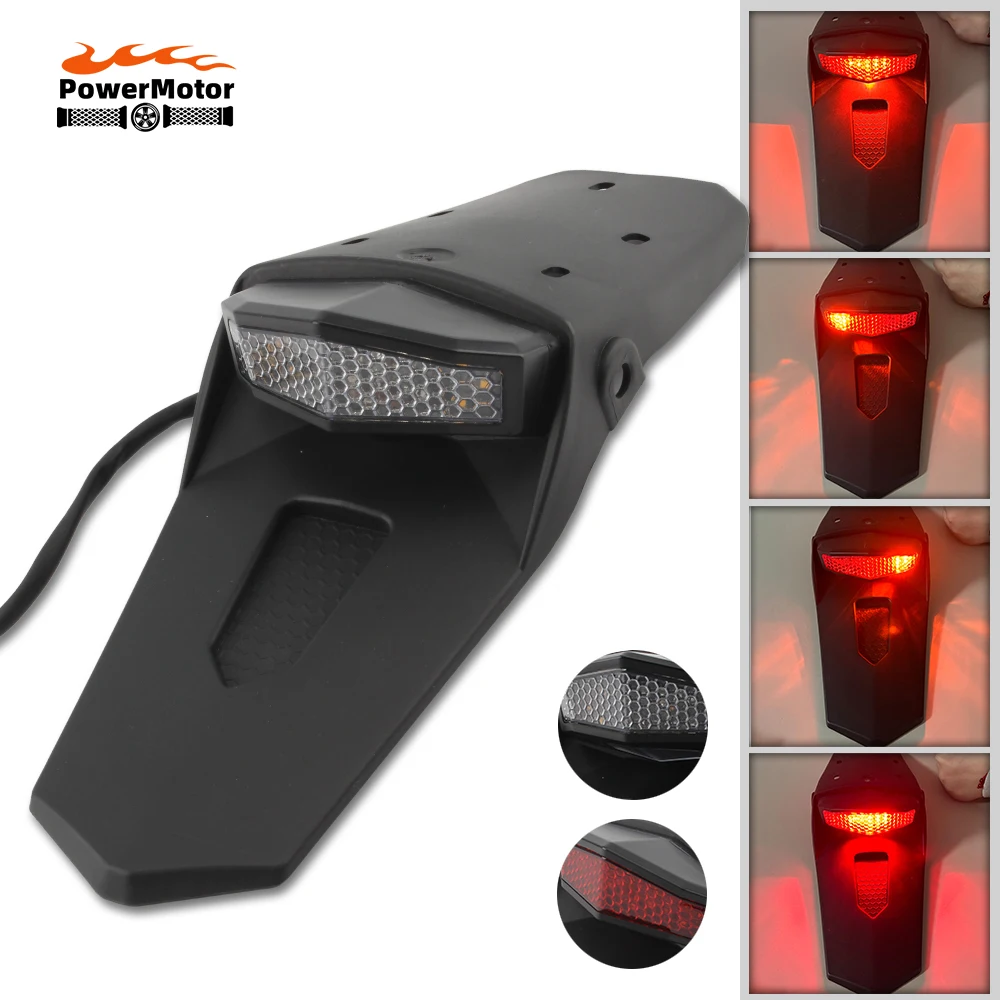 Motorcycle-Tail-Light-Rear-Fender-Dirt-Bike-LED-12V-Taillight-Brake ...