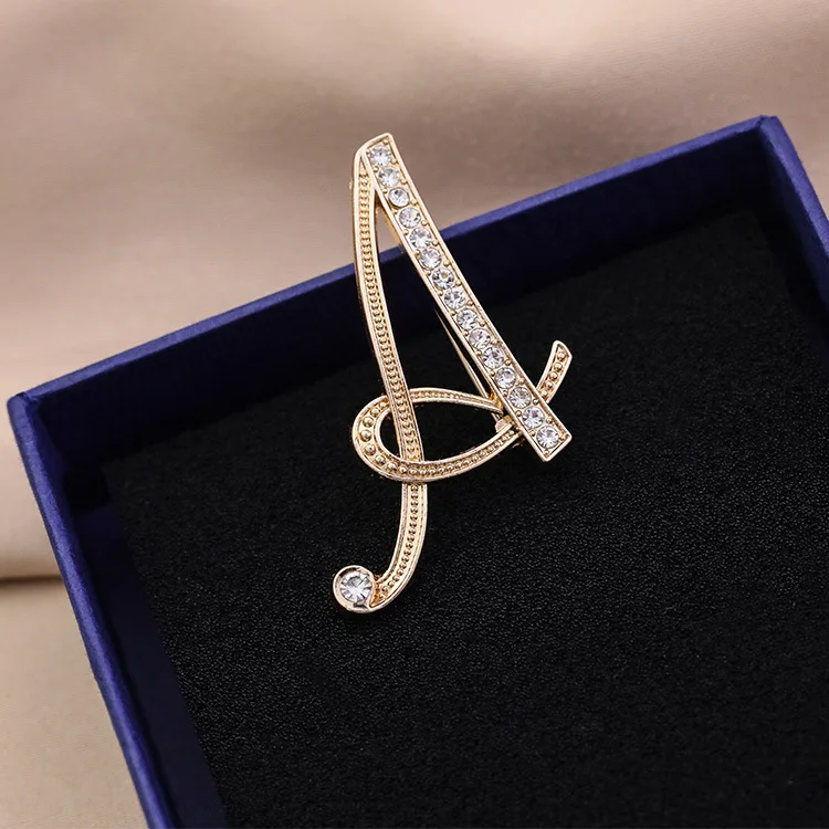 Personalize-26-Letters-Initial-Brooch-Pins-For-Women-Men-Gold-Color ...