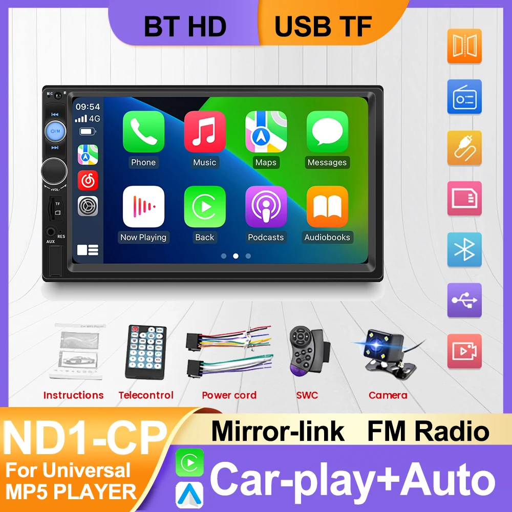 NEW-2-din-Car-Radio-With-Carplay-Android-Auto-For-Universal-Car-MP5 ...