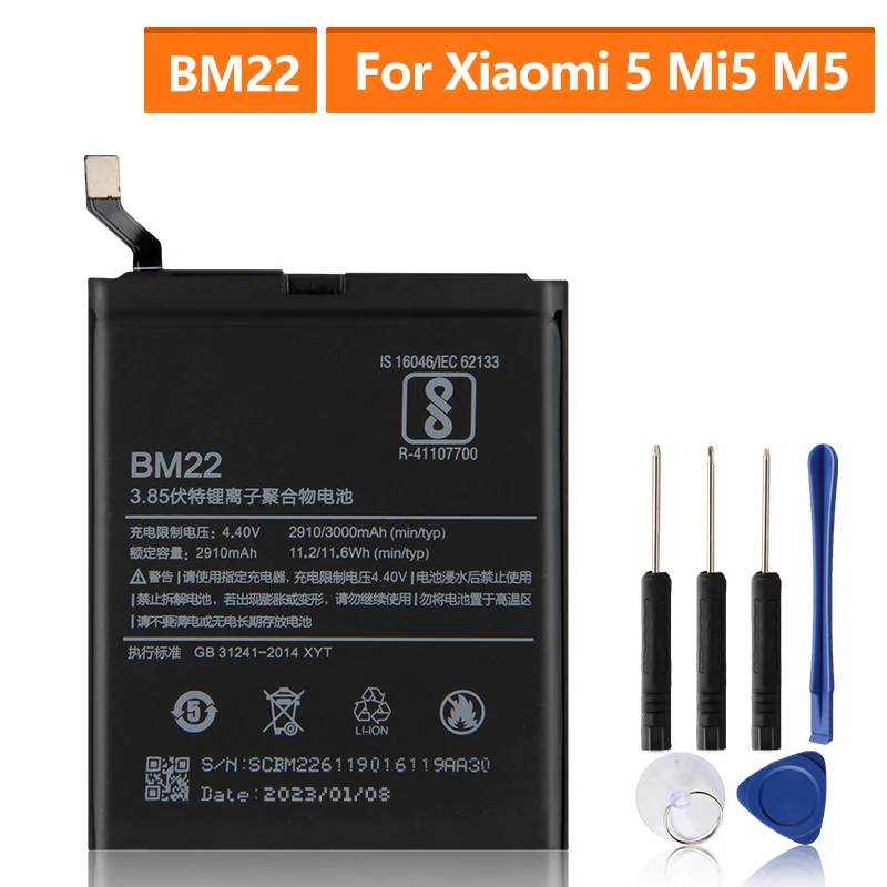 Replacement-Battery-For-XiaoMi-5-Mi5-M5-Prime-BM22-Rechargeable-Phone ...