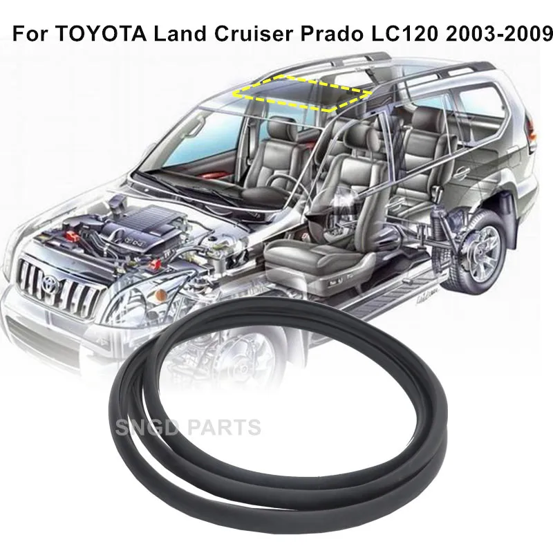 For TOYOTA Land Cruiser Prado LC120 4700 2003-2009 Car Sunroof Glass ...