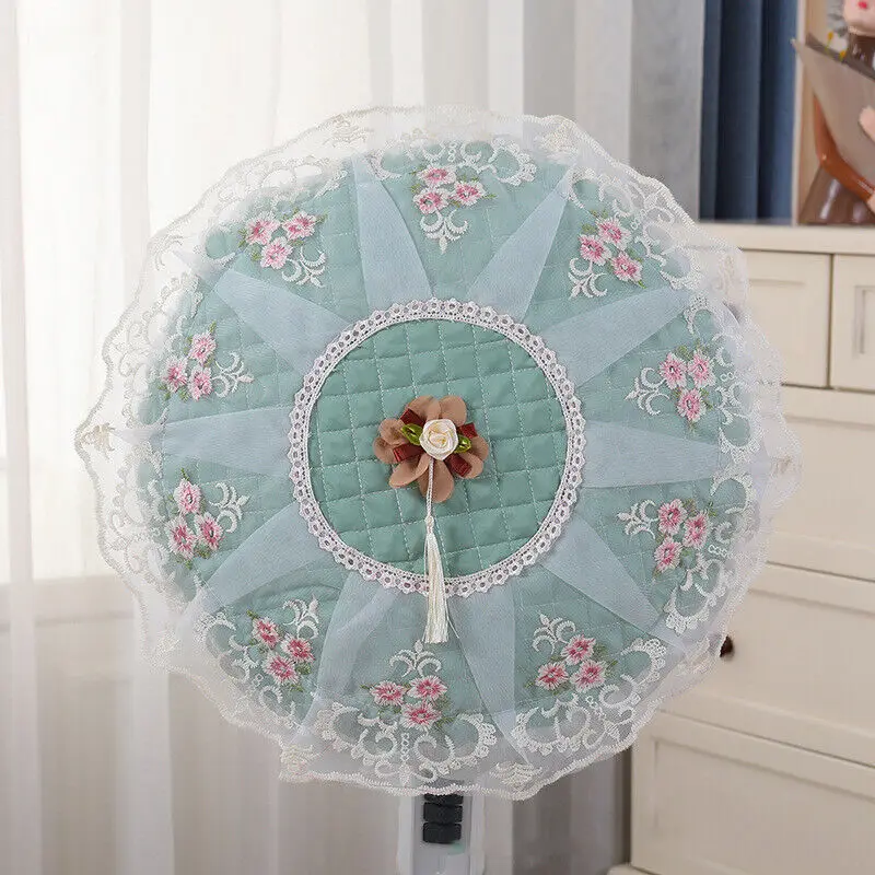 Lace-Floral-Floor-Fan-Covers-Electric-Fan-Dust-Cover-Standing-Fans ...