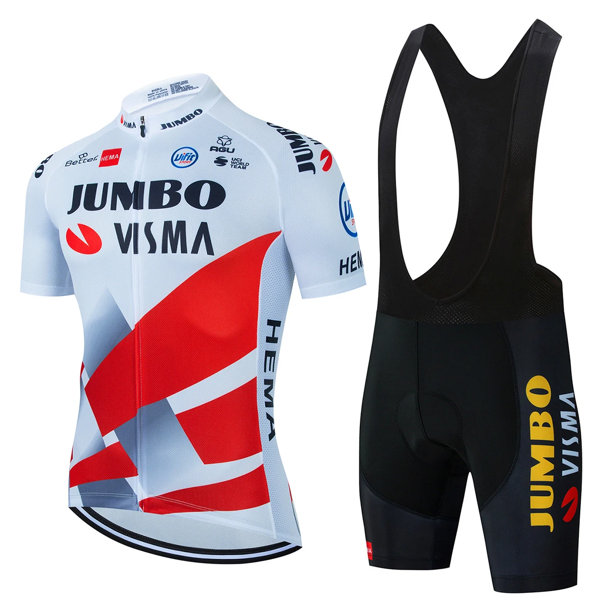 JUMBO VISMA – Maillot de cyclisme pour hommes, ensemble professionnel de vélo de route, avec ...