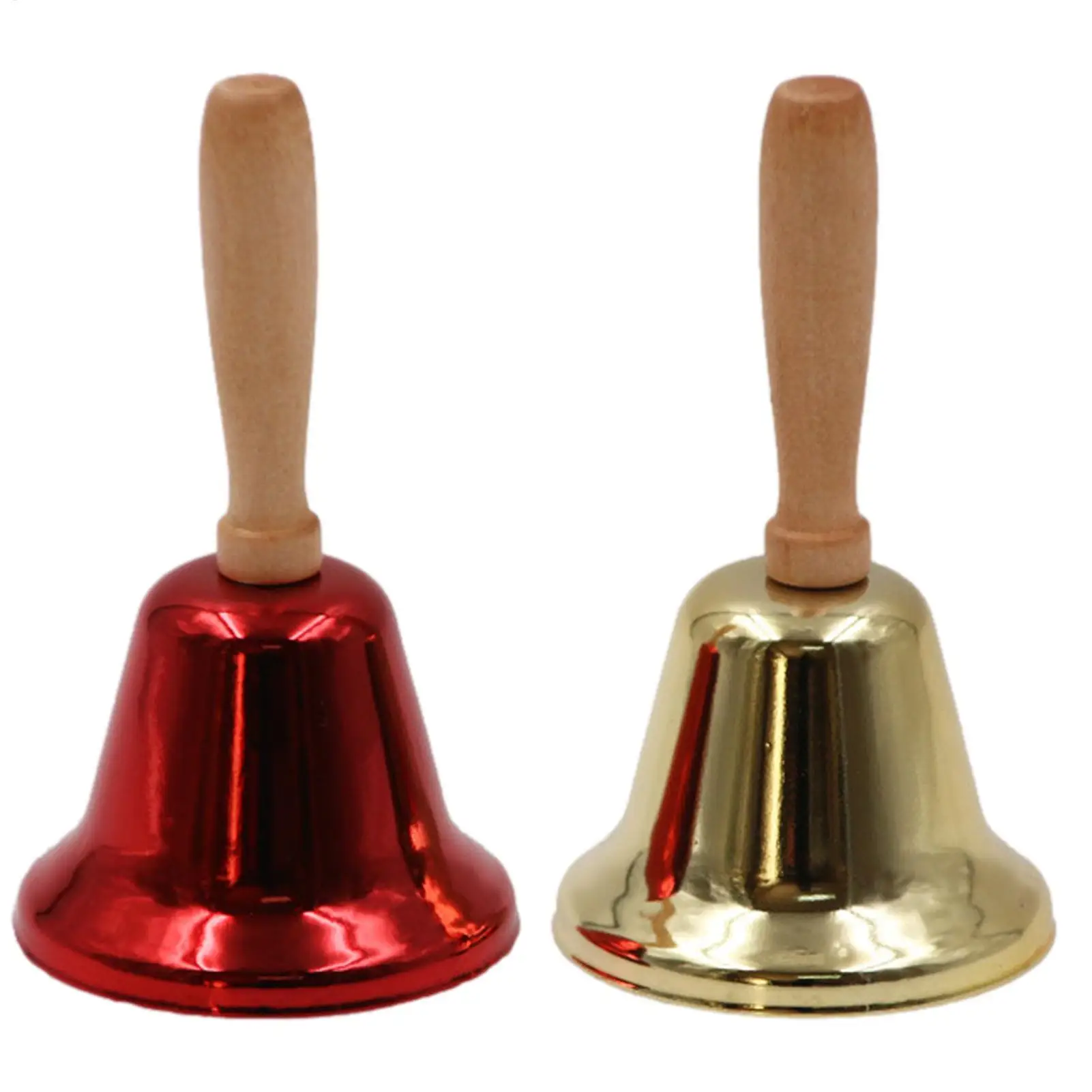 Christmas Bell Decorations Rustic Bells with Wooden Grip Decorative ...