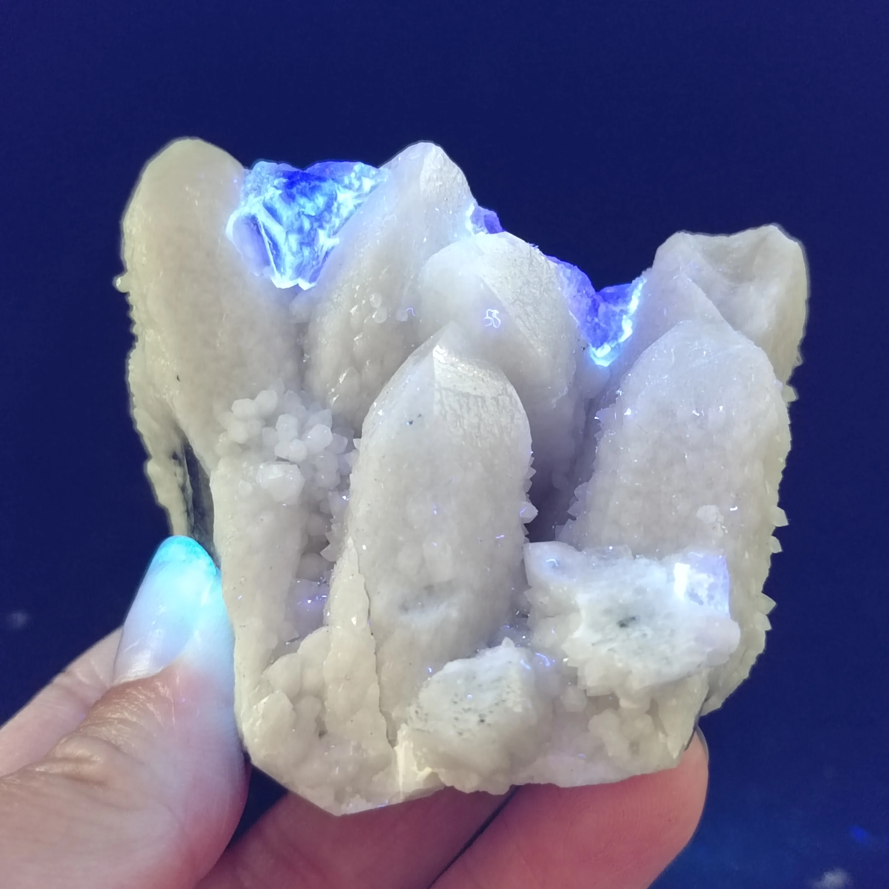 141-8gNatural-ladder-green-fluorite-and-crystal-symbiotic-mineral ...