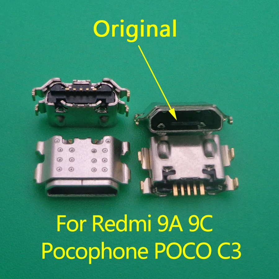 10-100pcs-Micro-USB-Dock-Jack-Charging-Connector-For-Xiaomi-Redmi-9A-9C-Pocophone-POCO-C3.jpg