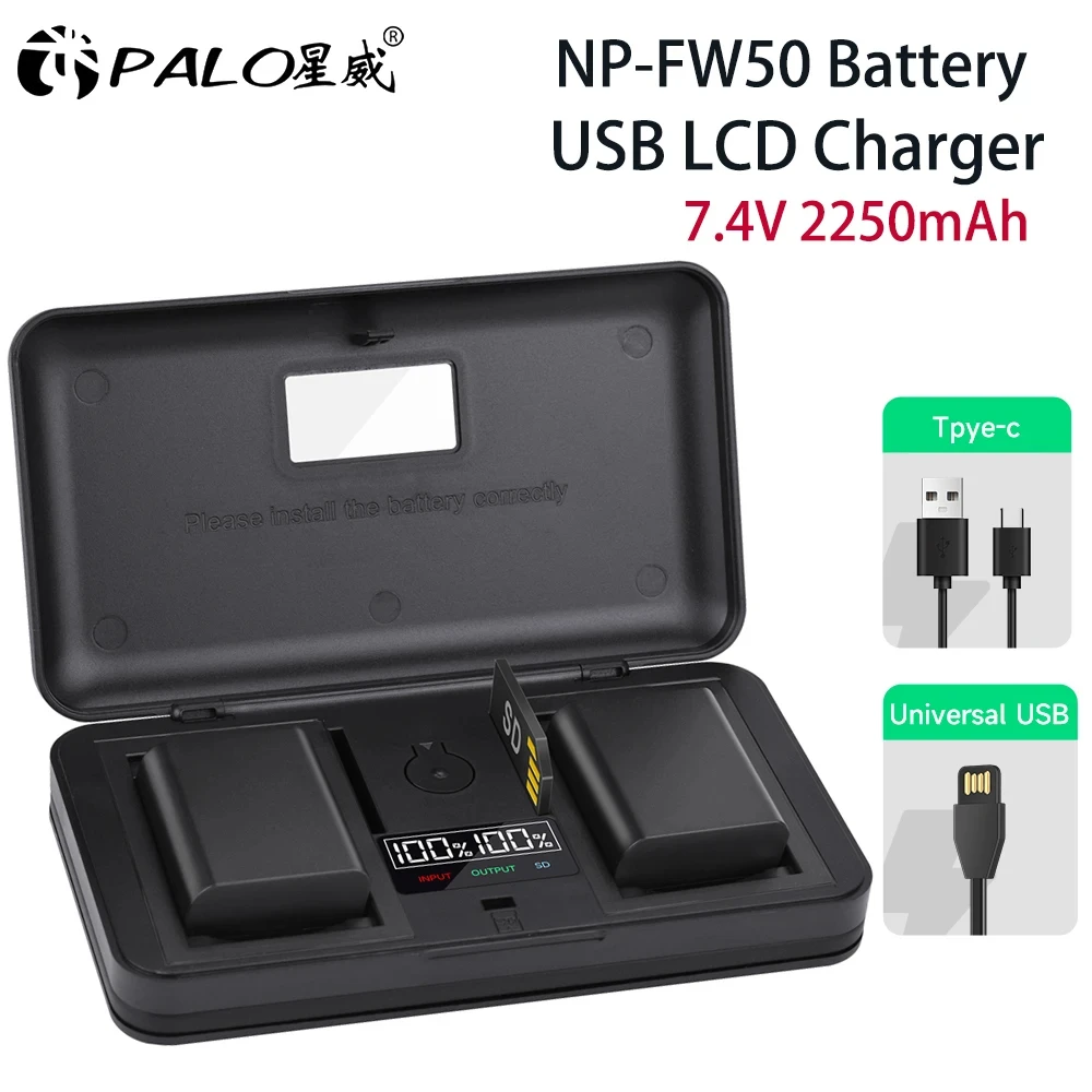 NP-FW50-NP-FW50-Battery-For-Sony-A7RII-A7II-A6000-A6400-A6300-A6500-A7 ...