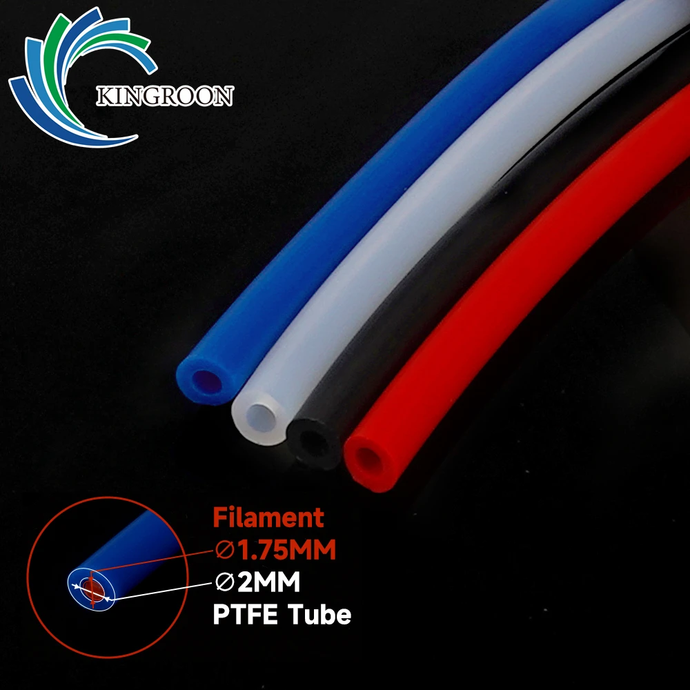 KINGROON 2x4mm PTFE Tube Pipe For 3D Printer Bowden Extruder J-head 1 ...