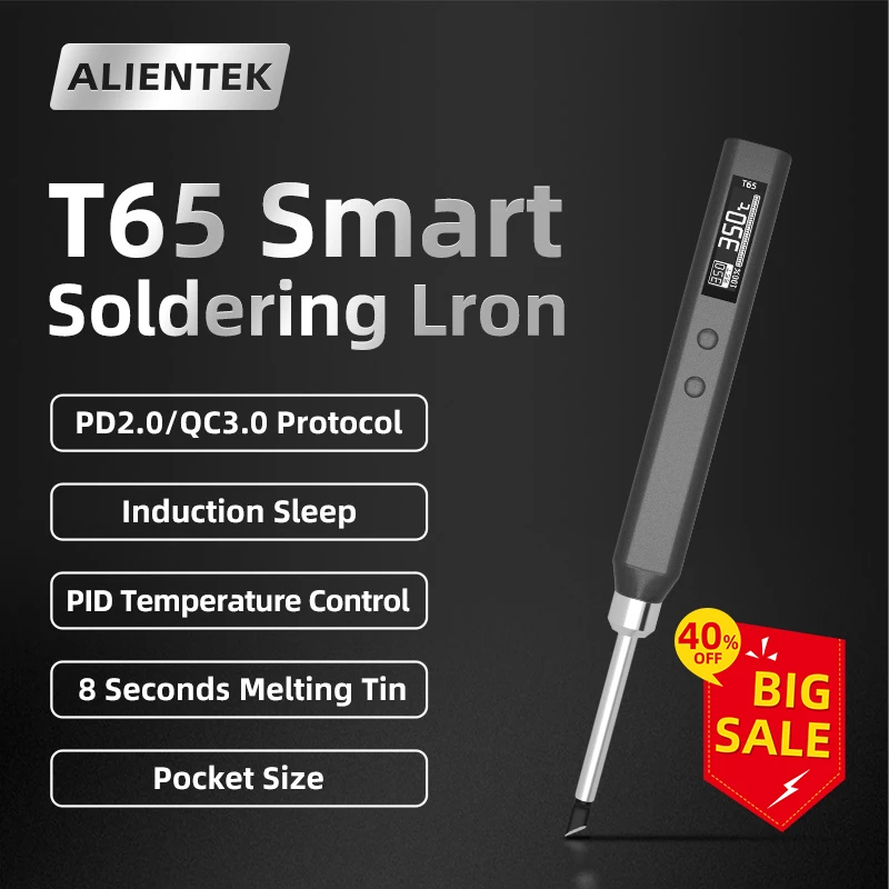 ALIENTEK-T65-Soldering-Iron-Adjustable-Temperature-Smart-Electric-65W ...