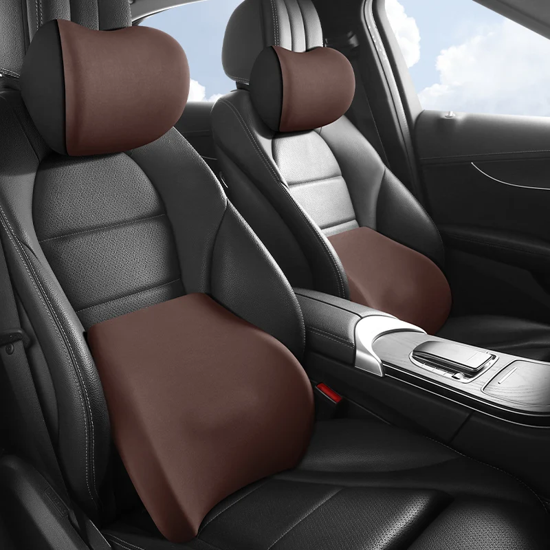 Car-Memory-Foam-Headrest-Pillow-Lumbar-Cushion-Neck-Pillow-Seat-Support ...