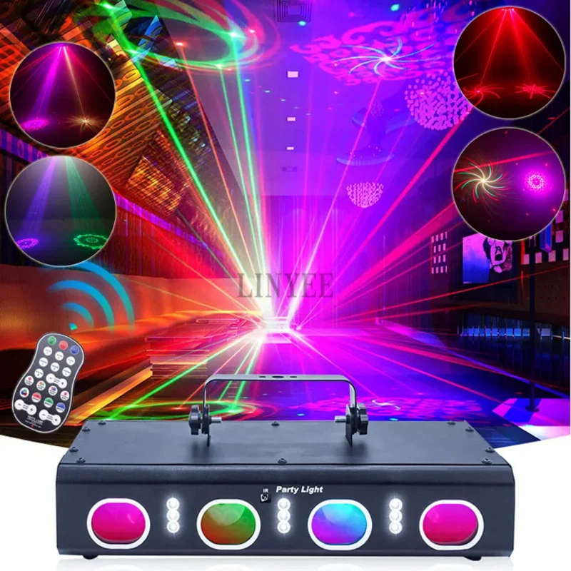 New-3D-RGB-4-Lens-9-LED-Laser-Beam-Projector-DJ-Disco-Light-Party-RGB ...