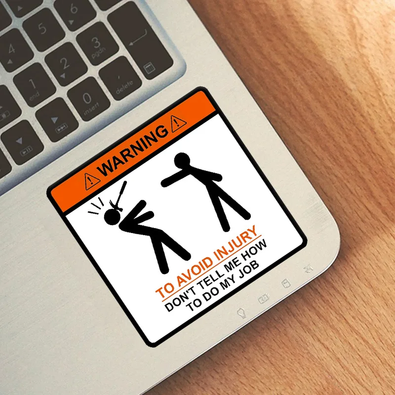 Laptop Sticker to Prevent Accidents Keep Your Mouth Shut Vinyl Sticker ...